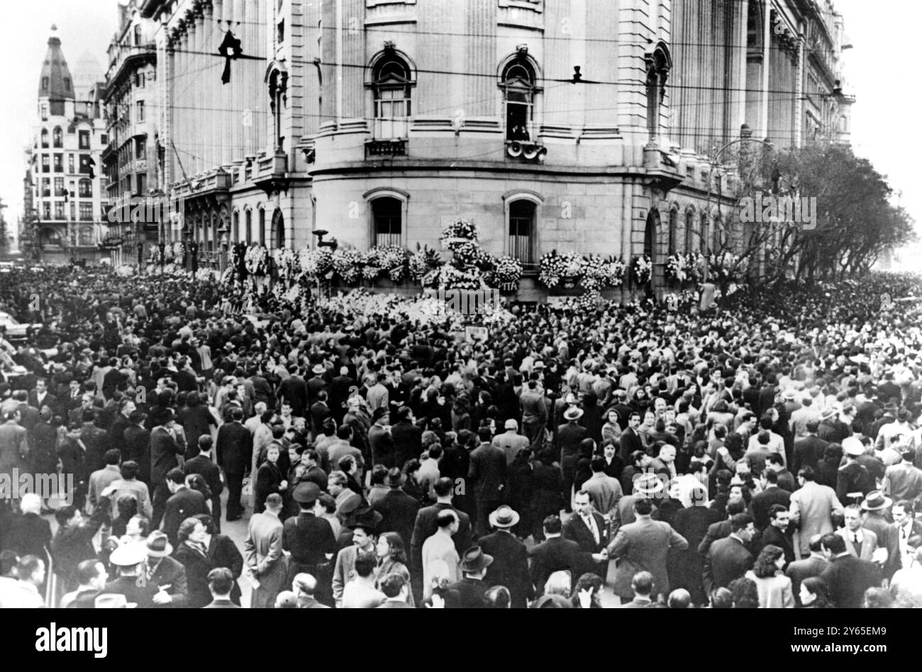 Death of Eva Peron Scene in front of the Ministry of Labour Building in ...