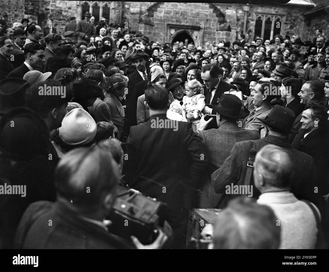 Mr and Mrs Winston Churchill at The Christening of Their Grandchild Mr ...