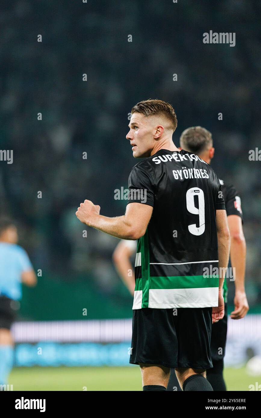 Lisbon, Portugal. 22nd Sep, 2024. Viktor Gyokeres (Sporting CP) seen ...
