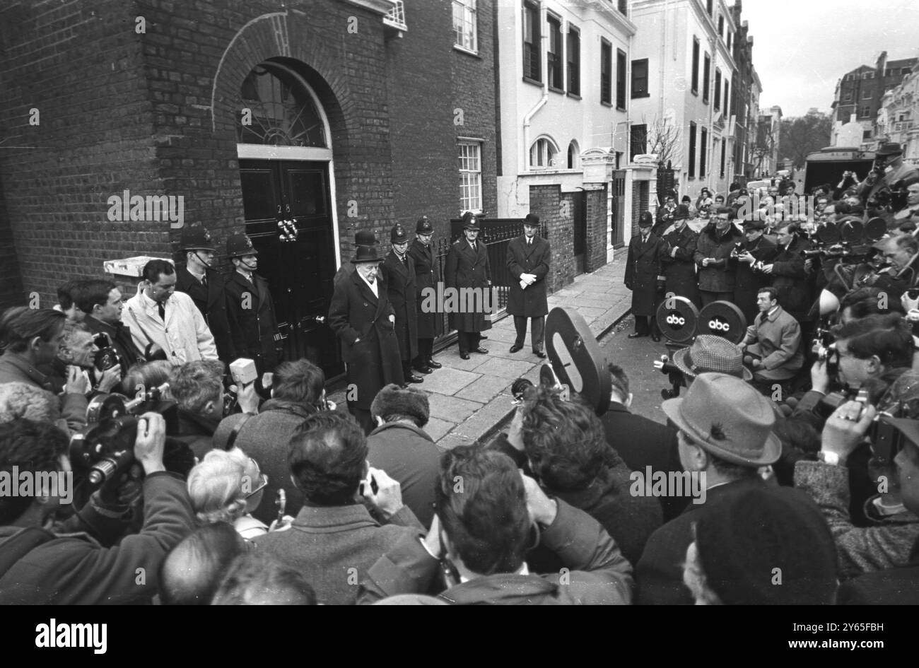 Lord Moran Leaves Looking solemn after his visit to no 28 Hyde Park ...