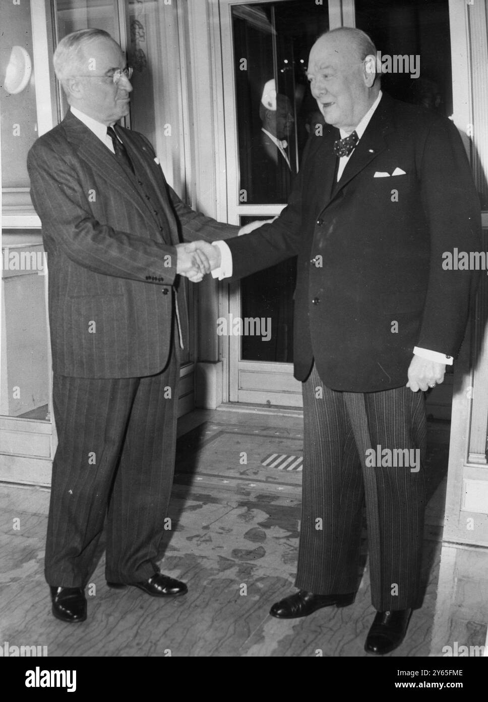 Churchill Meets Truman At White House Mr Truman met President Truman at ...