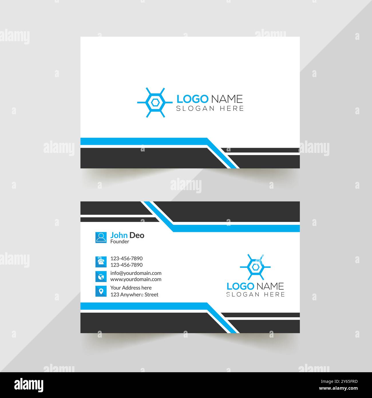 Minimal Business Card Design Template Stock Vector Image & Art - Alamy