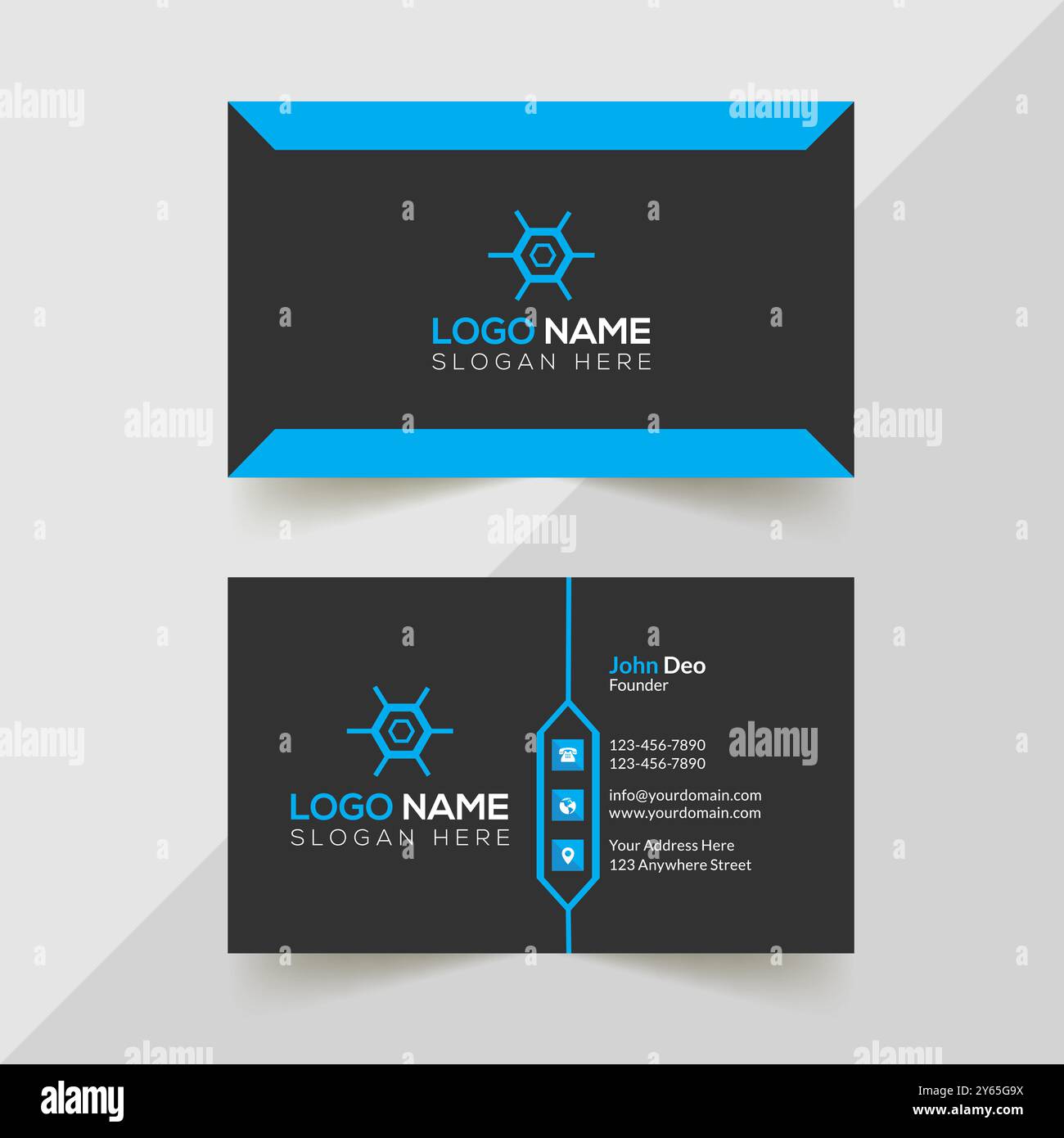 Minimal Business Card Design Template Stock Vector Image & Art - Alamy