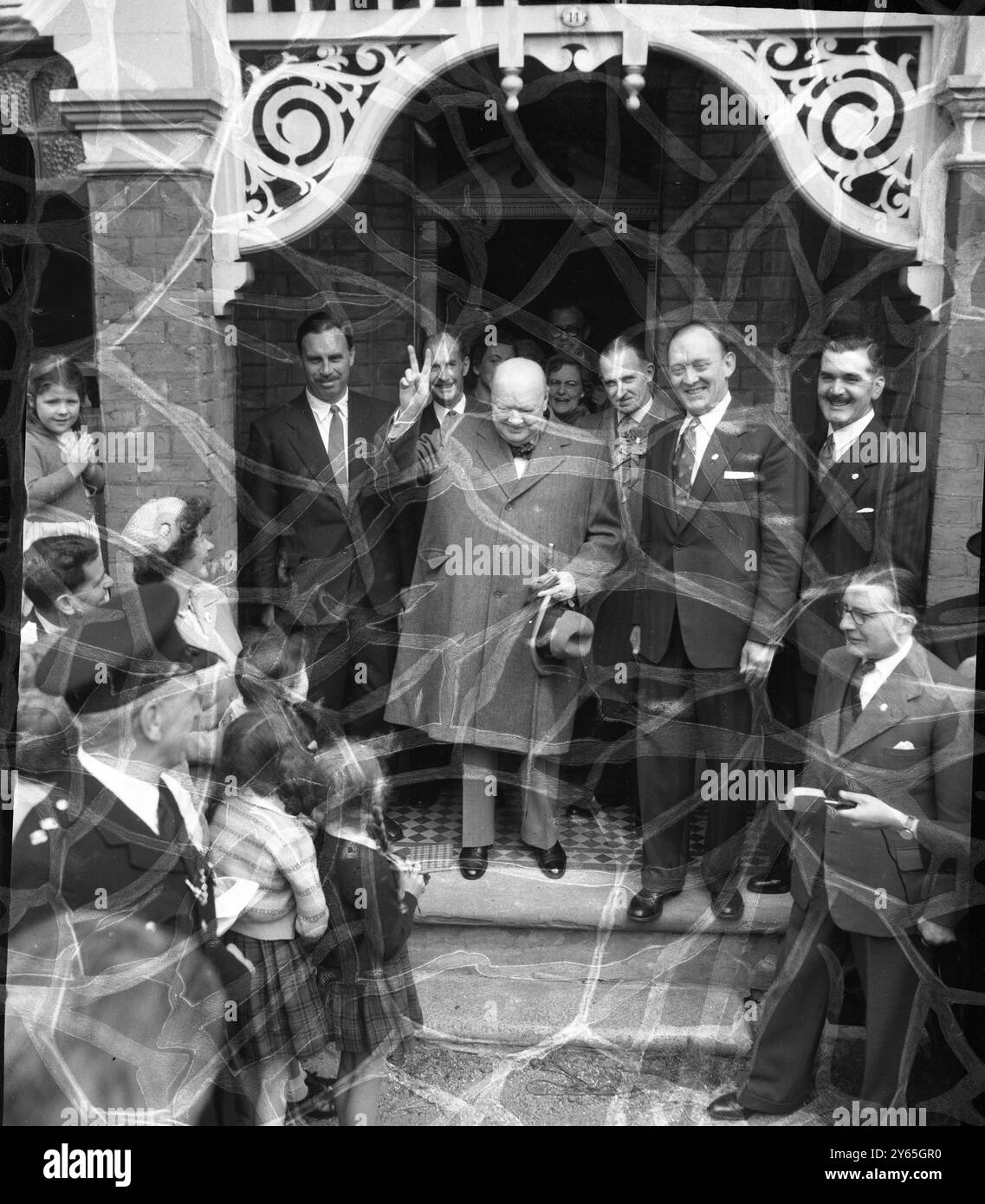 Sir Winston Tours His Constituency Of Woodford On the eve of the ...