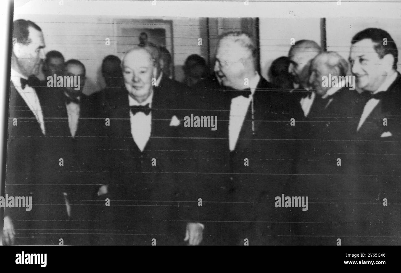 Away From Conference Table Sir Winston Churchill and his two colleagues ...