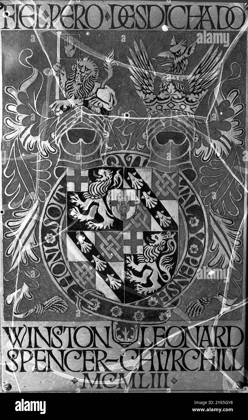 Sir Winston Churchill ' s Garter Plate The Garter plate which has been ...