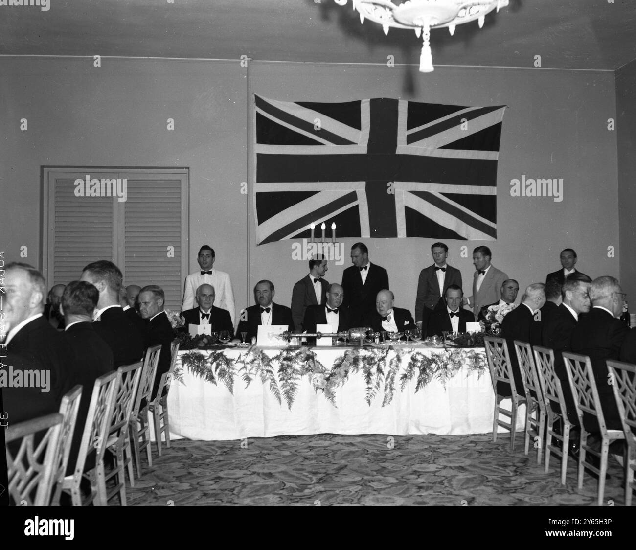 Luncheon With Premier The scene during a luncheon . At the head of the ...
