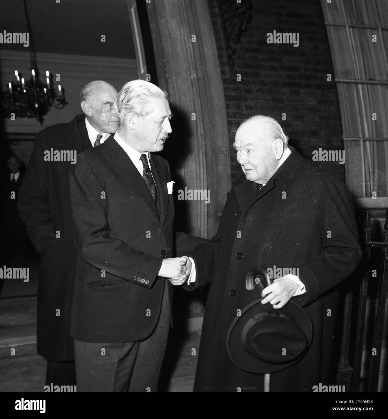 Sir Winston Leaves After Lunch Sir Winston Churchill says goodbye to ...