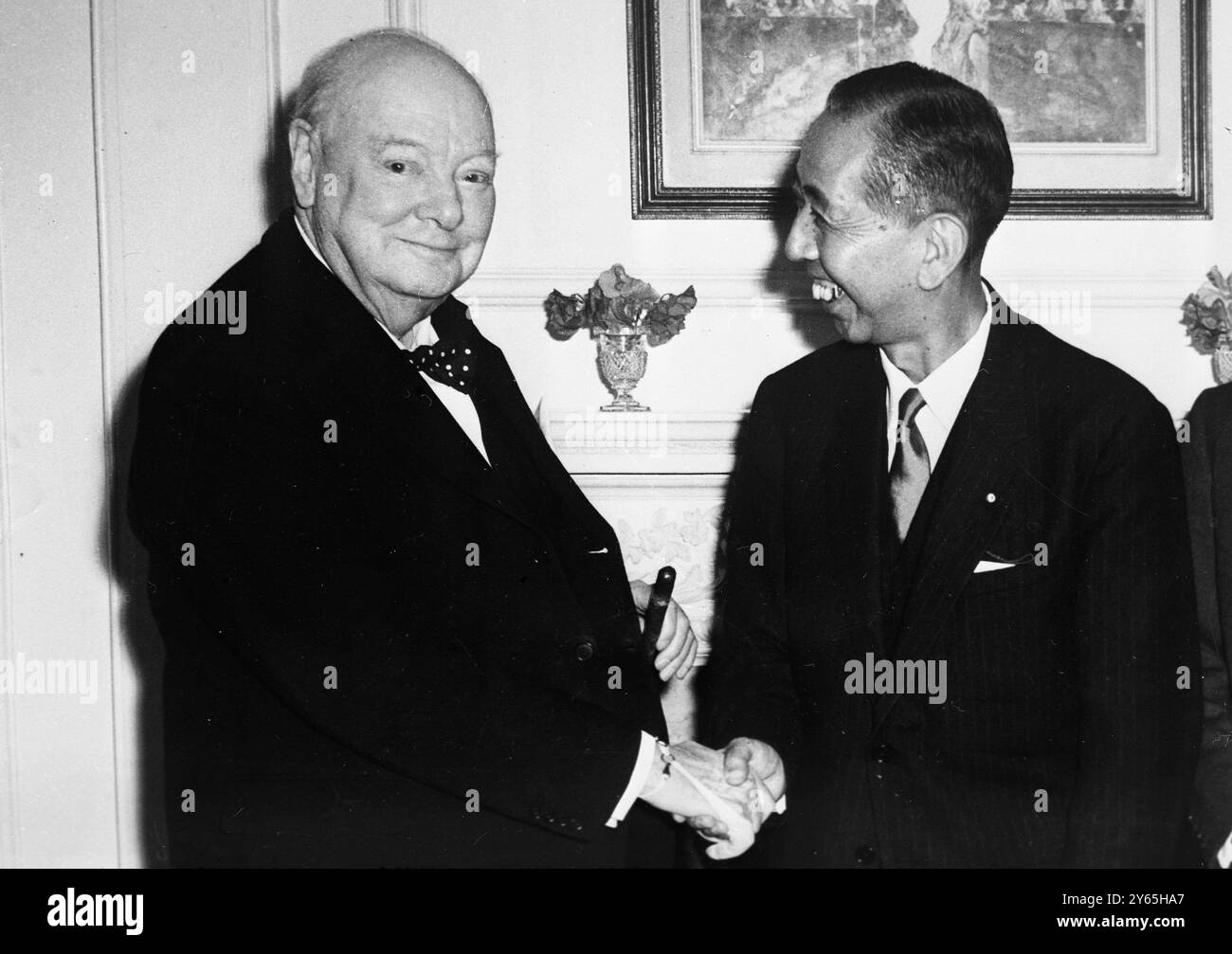 Japanese Premier Calls On Sir Winston . The Prime Minister of Japan ...