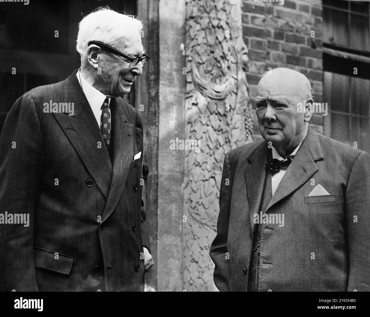 Old Friends Meet Again Sir Winston Churchill ( right ) , Britain's ...