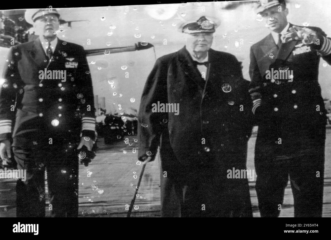 Sir Winston Visits USS Randolph . In Naval uniform , Sir Winston ...