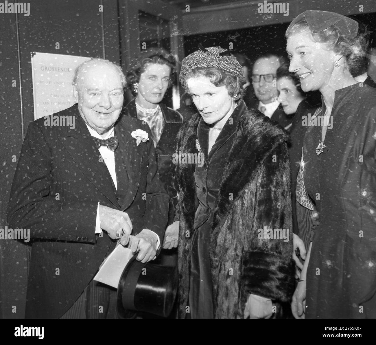 Happy Sir Winston At The Wedding A happy Sir Winston Churchill beams ...