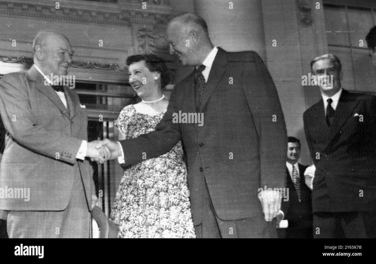 Eisenhower's Greet Churchill Prime Minister Sir Winston Churchill is ...