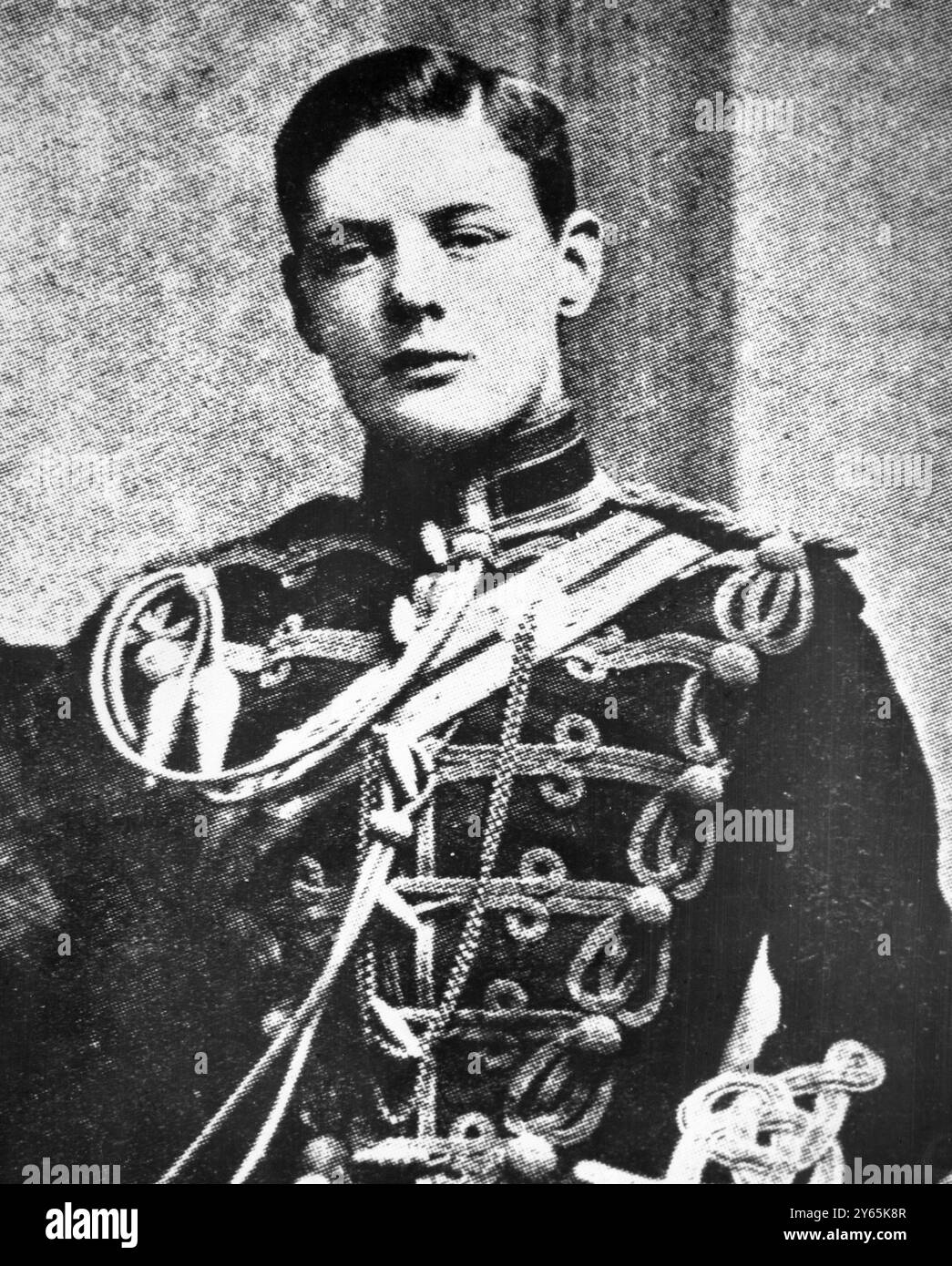 Winston Churchill A young Winston Churchill in the braided uniform of ...
