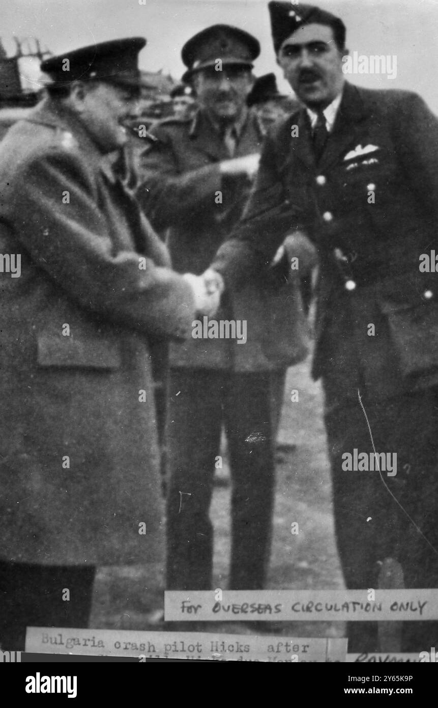 Churchill and Pilot of Crashed Constellation . Sir Winston Churchill ...