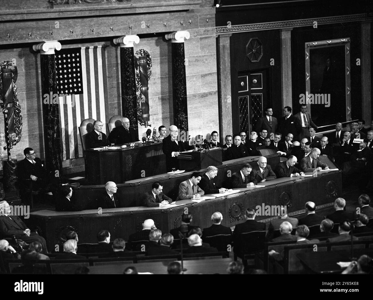 Mr Churchill Addresses Congress Prime Minister Mr Winston Churchill ...