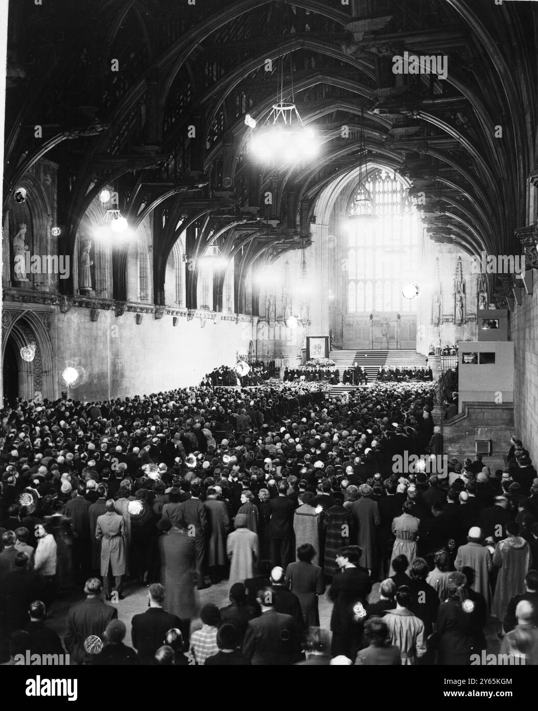 Parliment Honours Churchill The Scene in ancient Westminster Hall ...