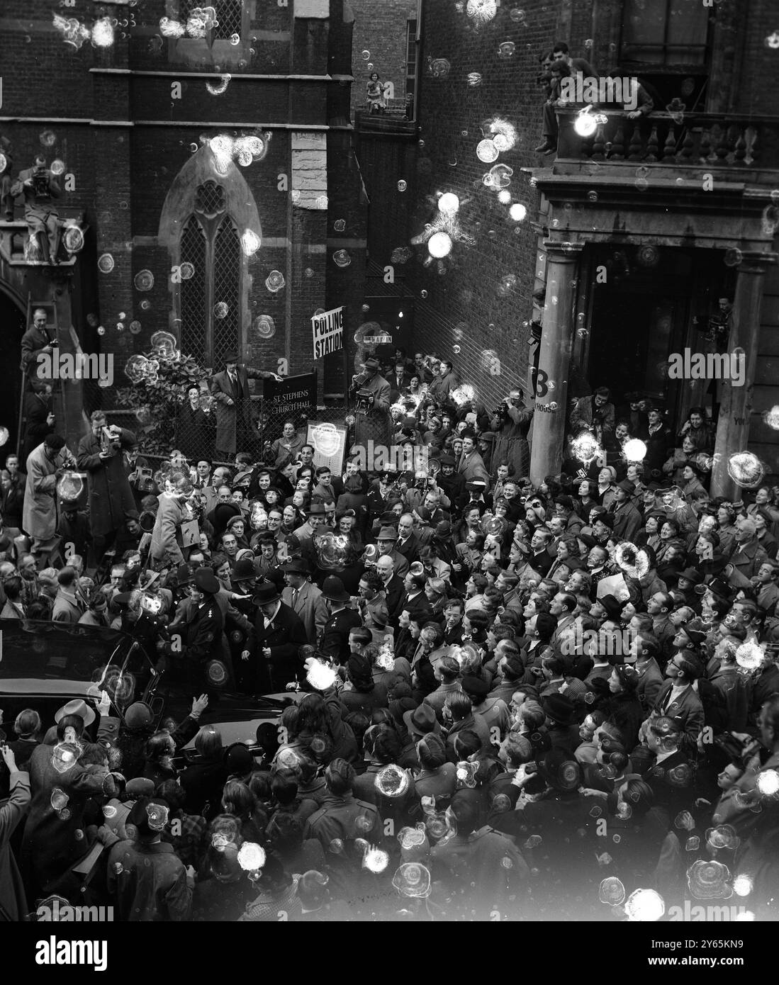 Crowd after voting Black and White Stock Photos & Images - Alamy