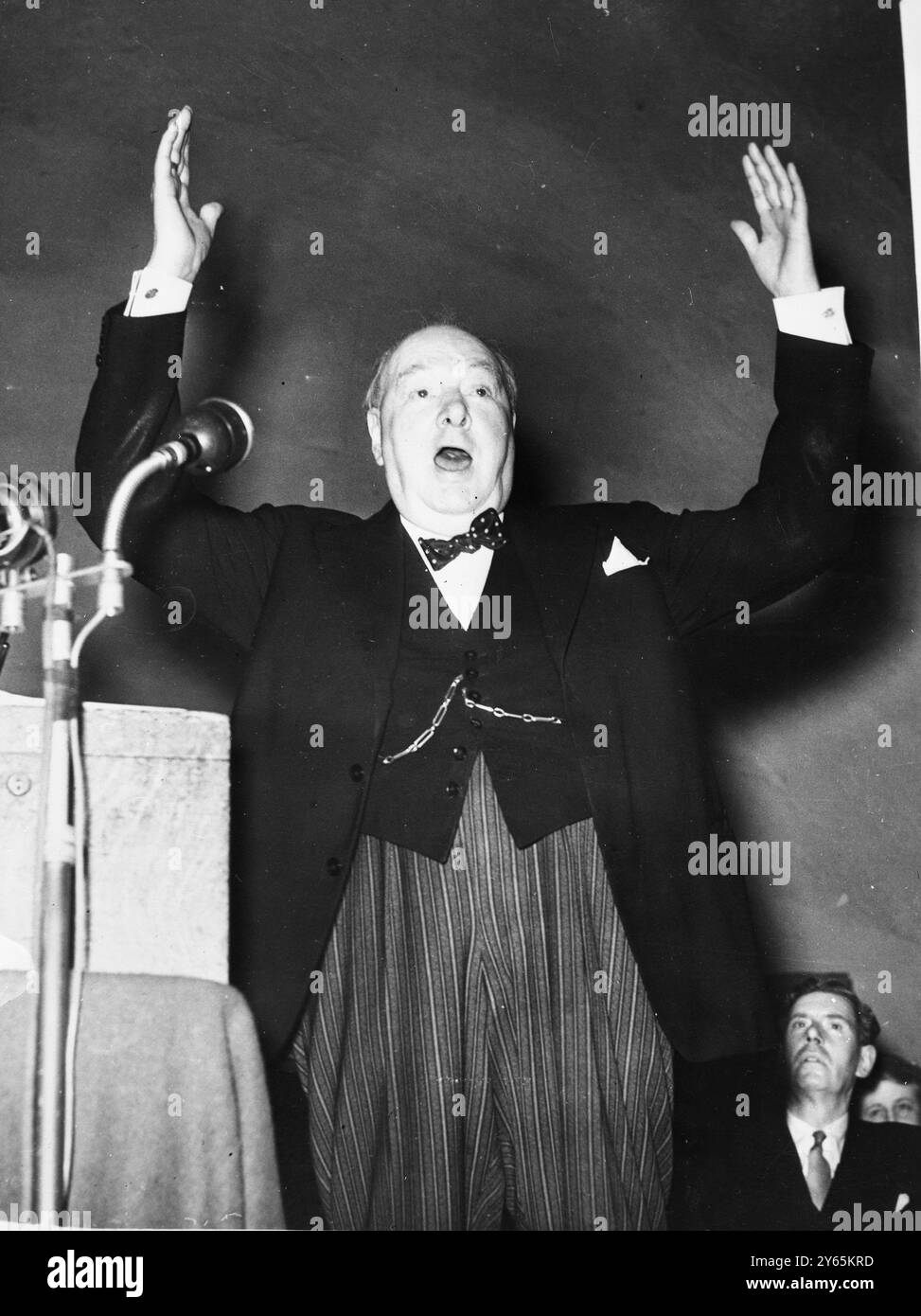 Sir Winston At Blackpool . Sir WInston Churchill pictured in ...