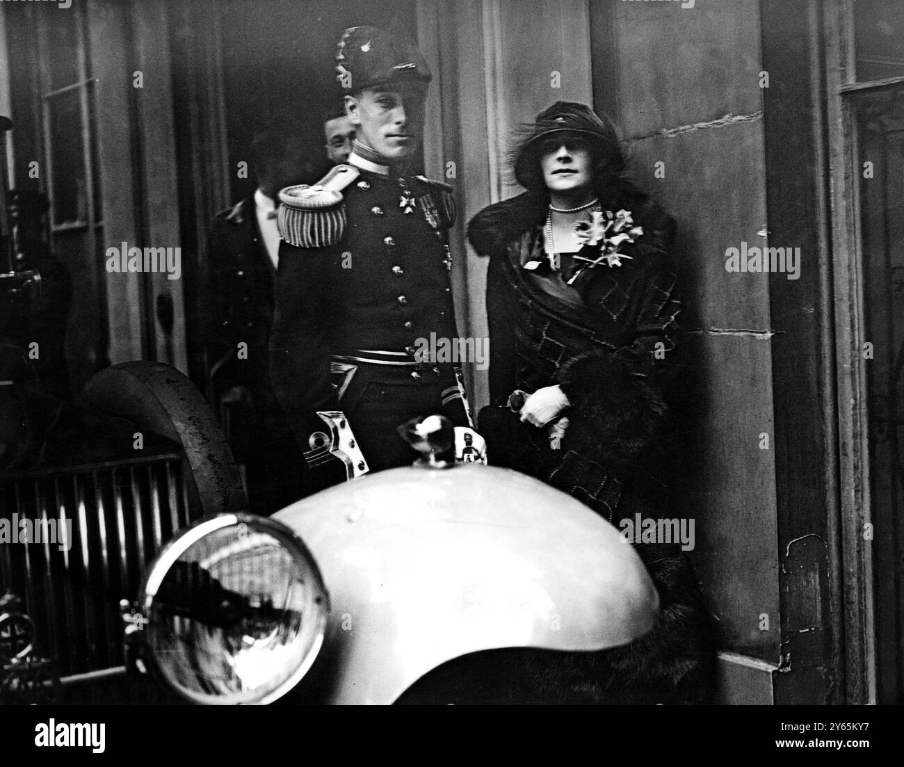 Lord and Lady Louis Mountbatten attend the wedding of Crown Prince of ...