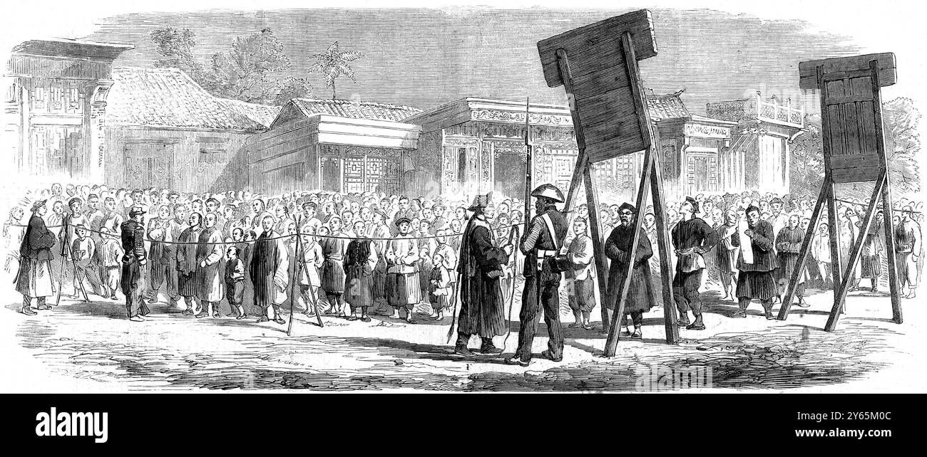 The Treaty with China Street scene in Peking : a crowd of celestials ...