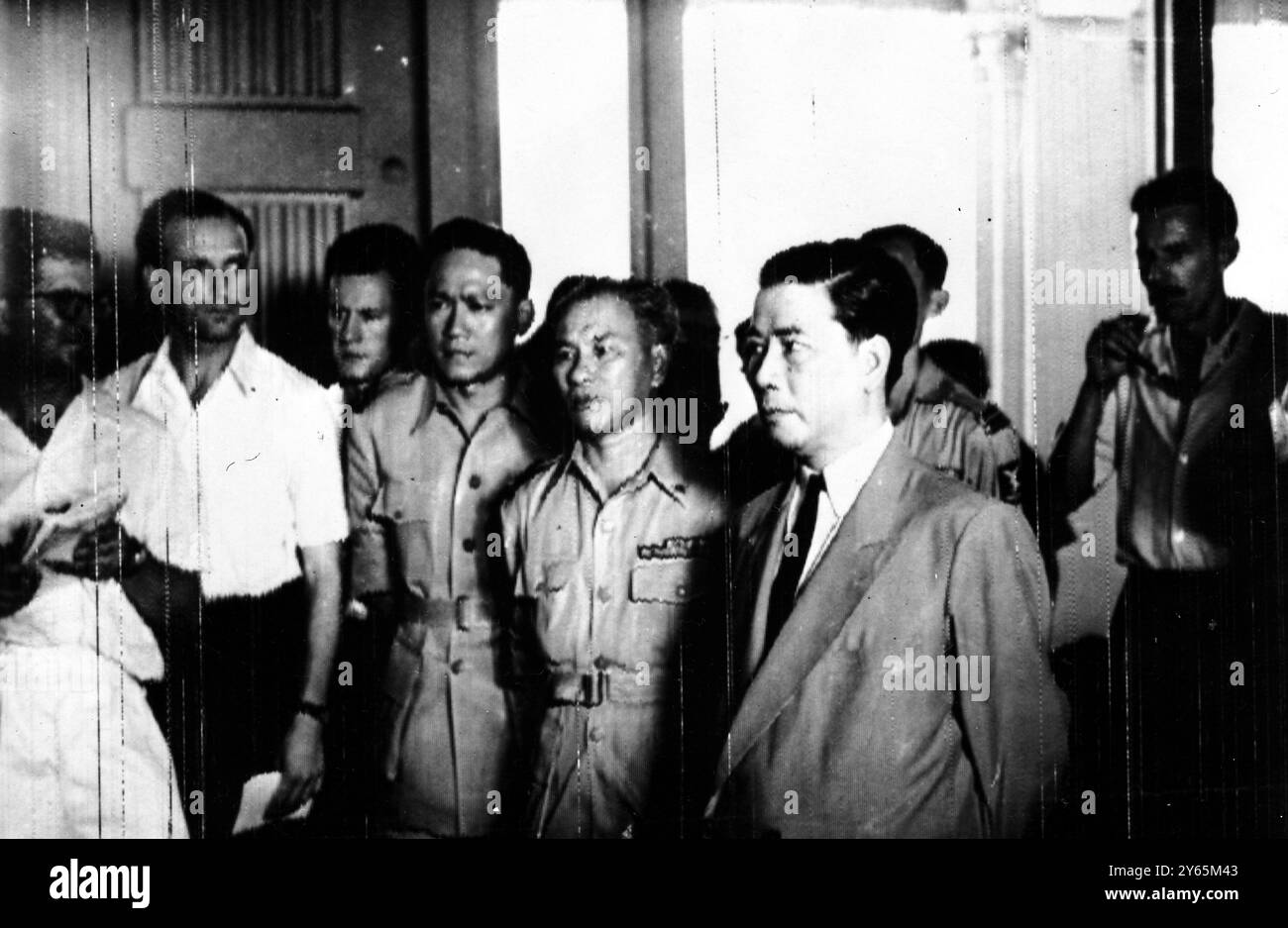 Premier Ngo Dinh Diem , the Southern Vietnam Prime Minister with (on ...