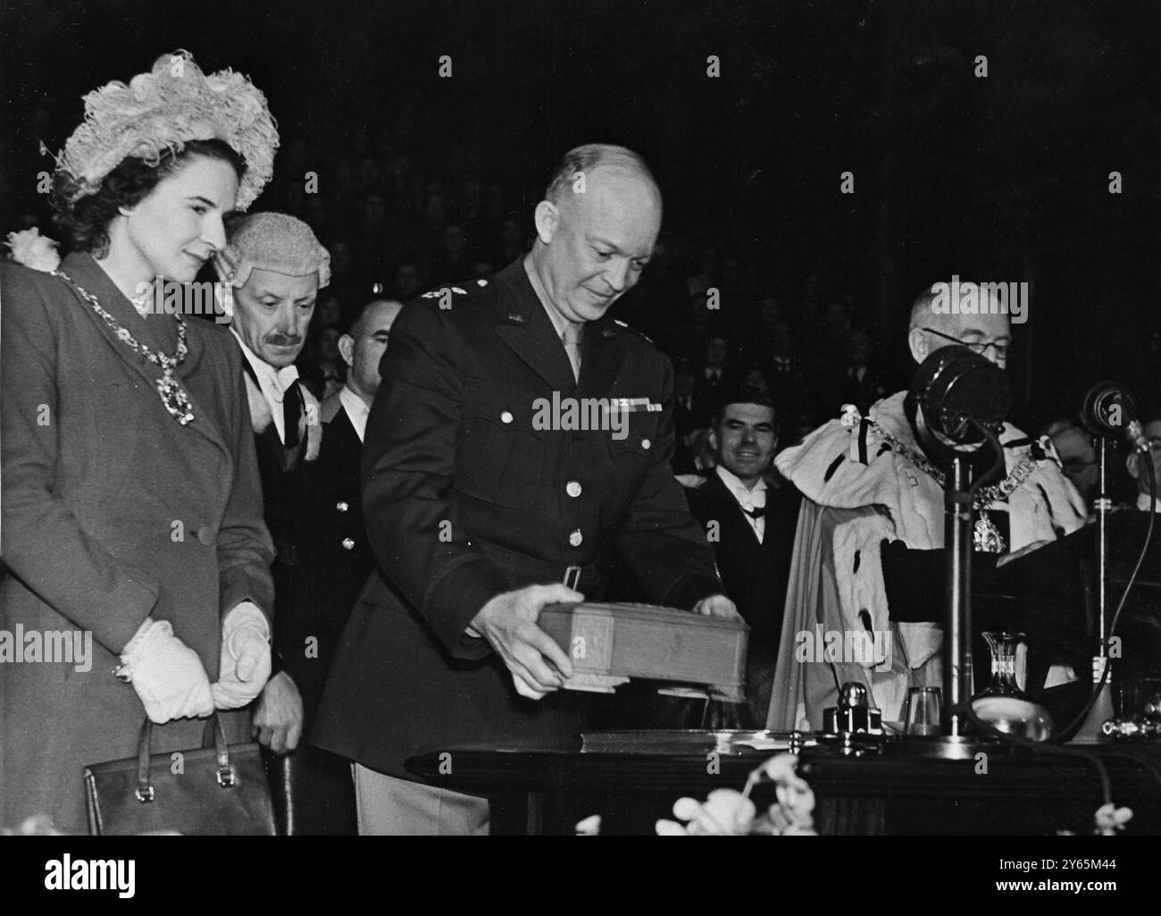 General Dwight D Eisenhower recieved the freedom of historic Edinburgh ...