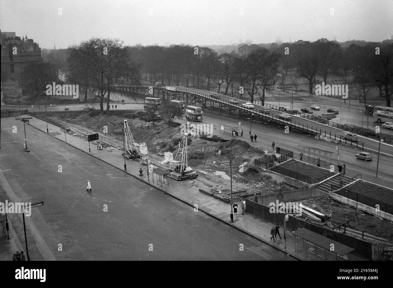 The construction of the overpass - just one section of the wider Marble ...