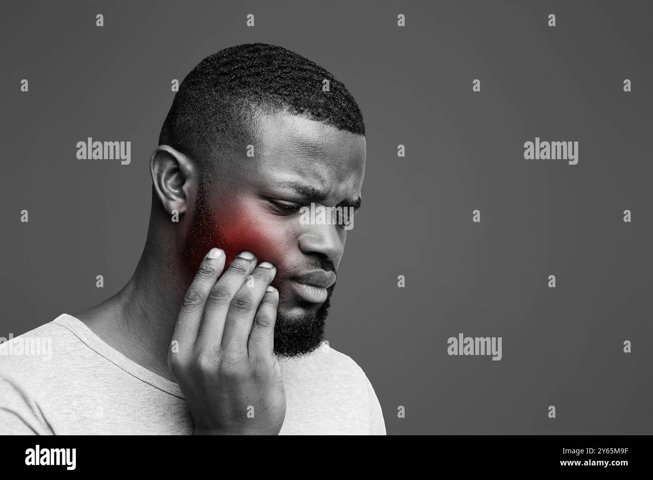 Toothache sad young african american hi-res stock photography and ...