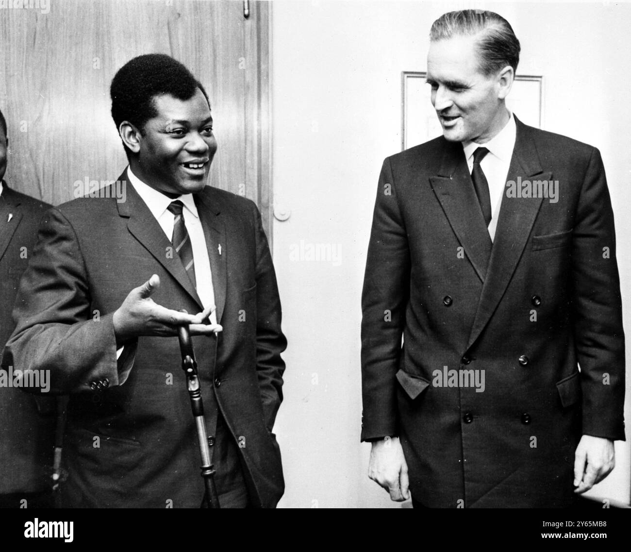 Oscar Kambona (left) Foreign Minister of the United Republic of ...