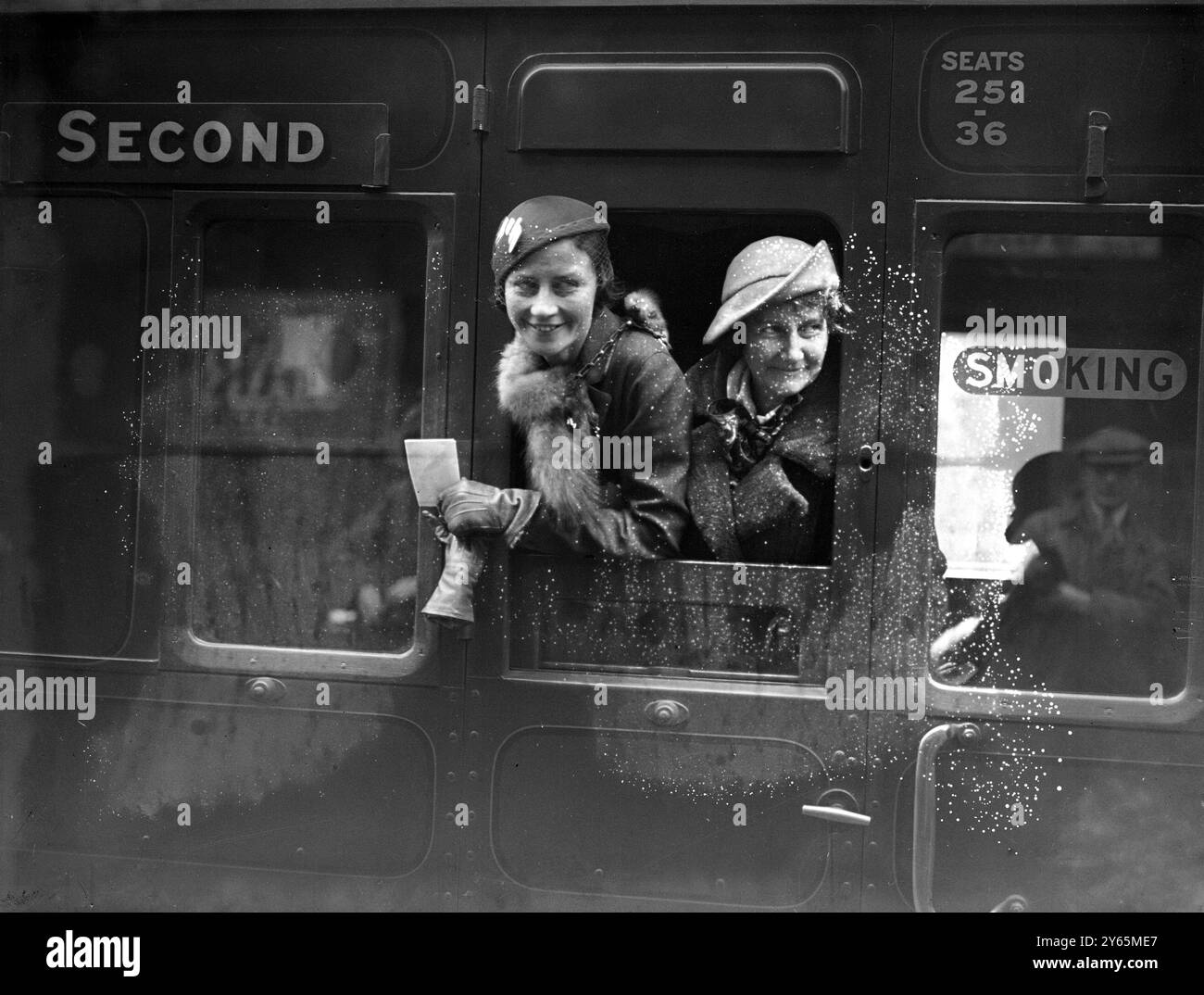 At Victoria Station , British Olympic swimmer , Miss Joyce Cooper ...