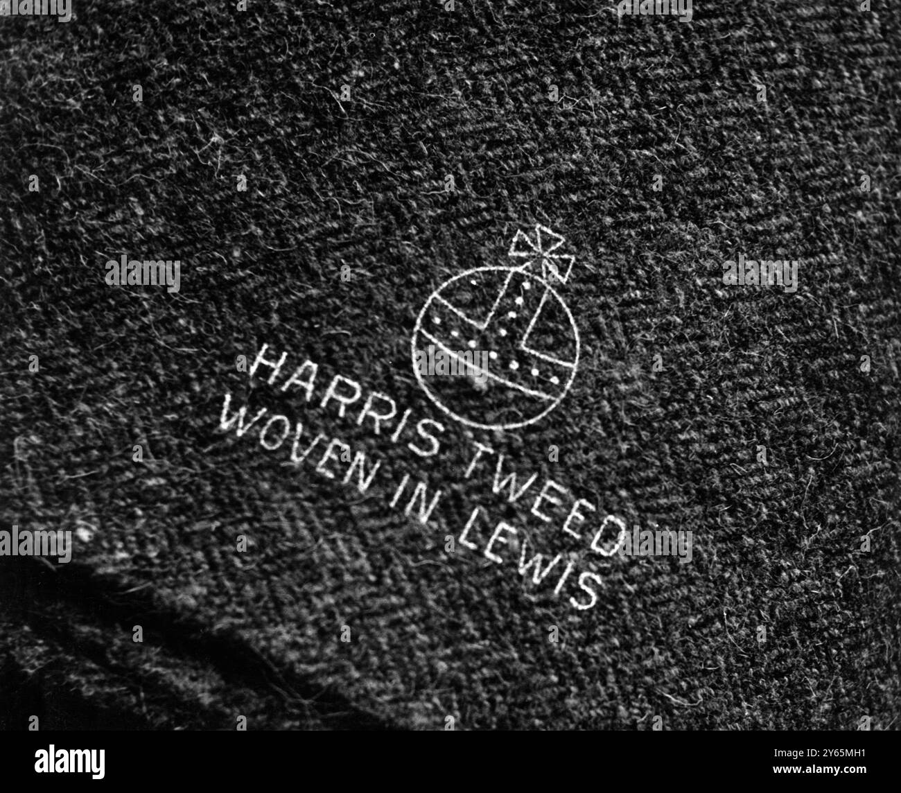 Isle of Harris Tweed . The orb mark - woven in Lewis March 1968 Stock ...