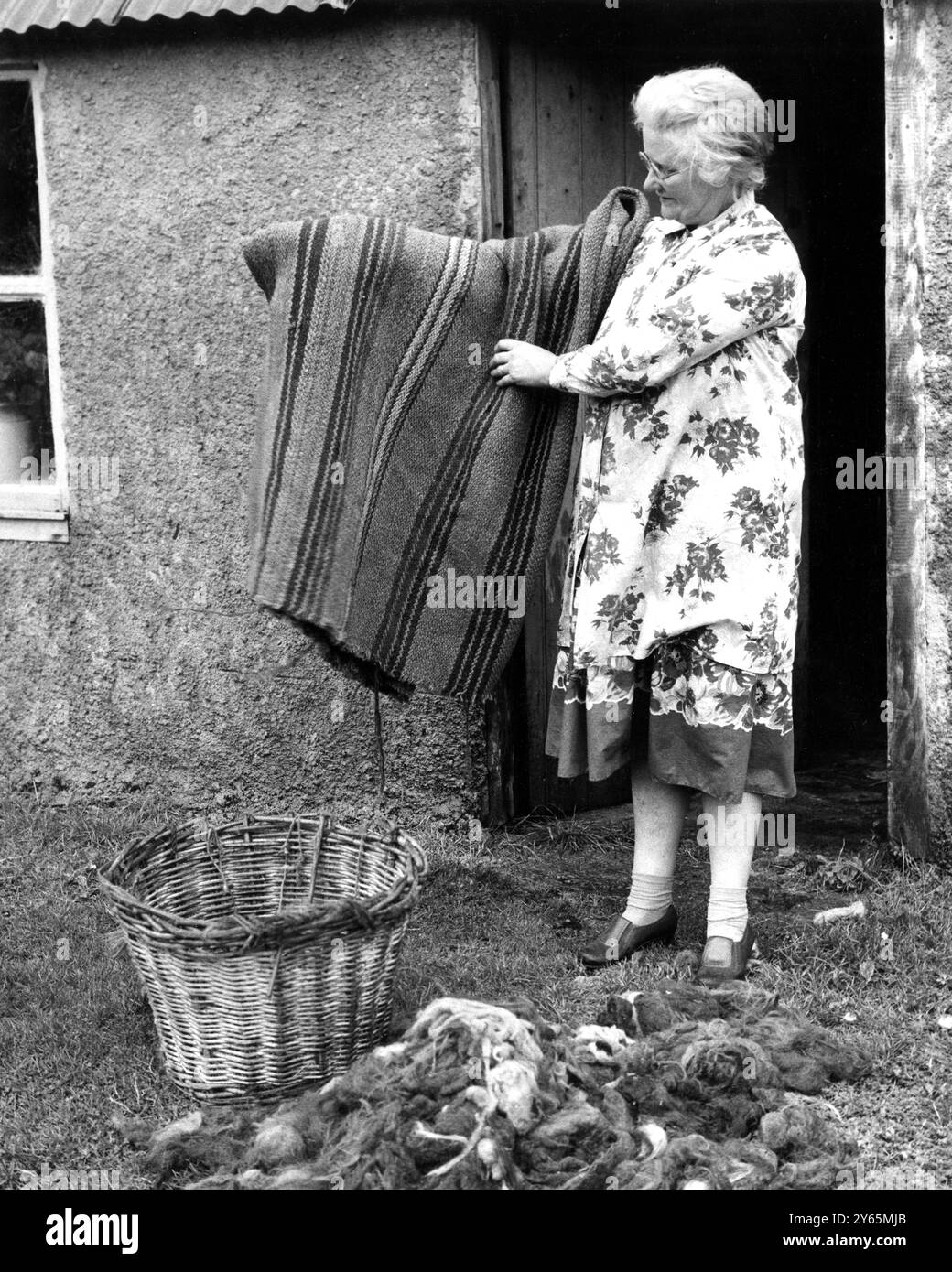 Isle of Harris, TweedPhotograph John Topham 1960 Mrs Macdonald, weaver ...