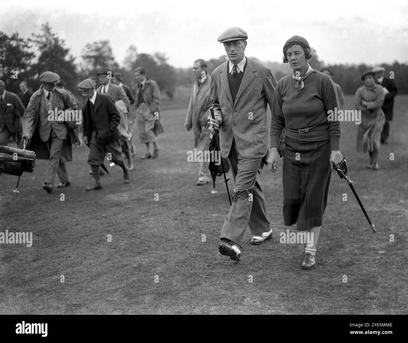 Mixed foursomes golf match at the Worplesdon Golf Club . Mr TA ( Tony ...