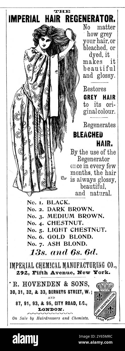 Perfume advertisement 19th century hi-res stock photography and images ...