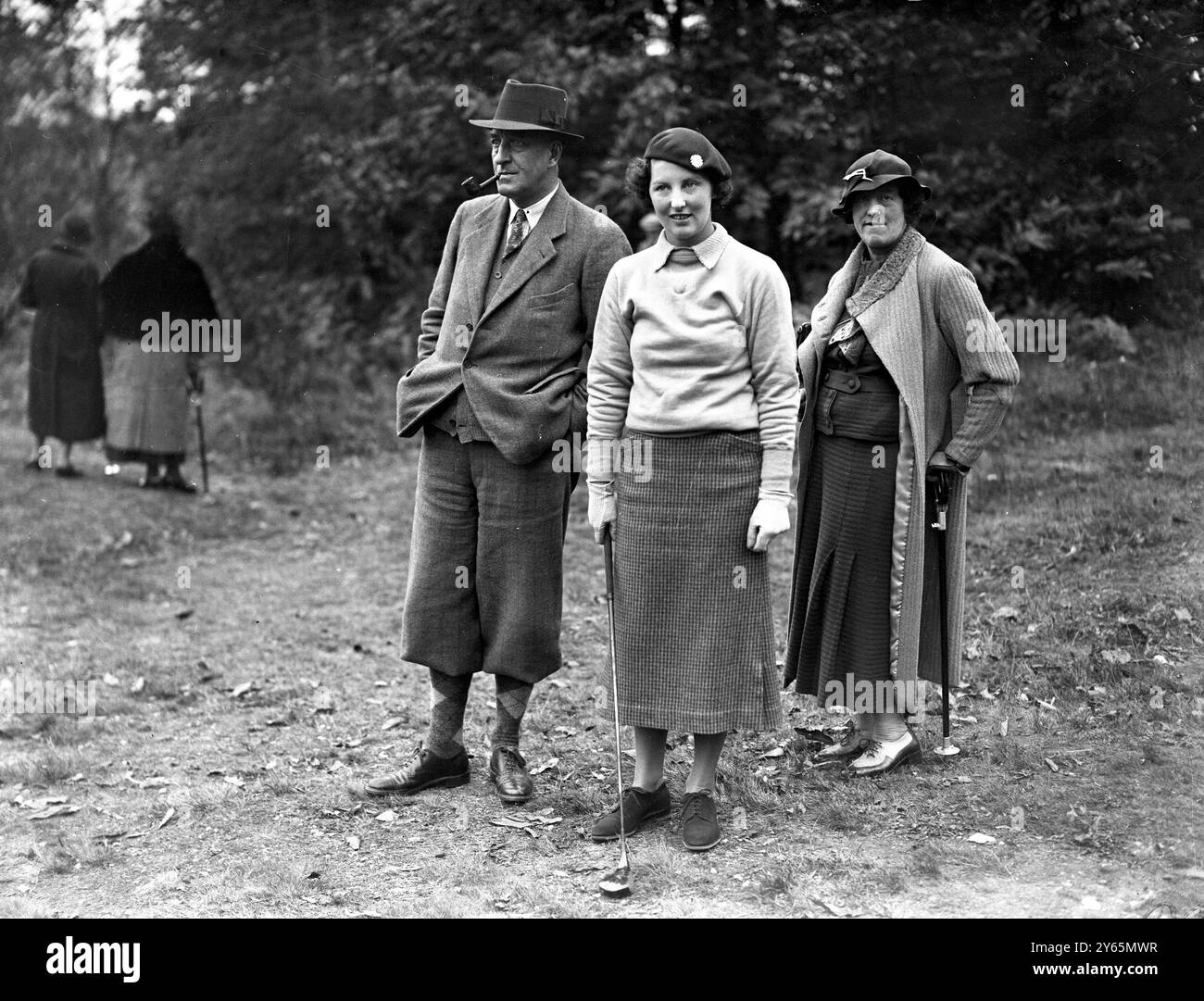 The Mixed foursomes golf competition at Worplesdon Golf Club . From ...