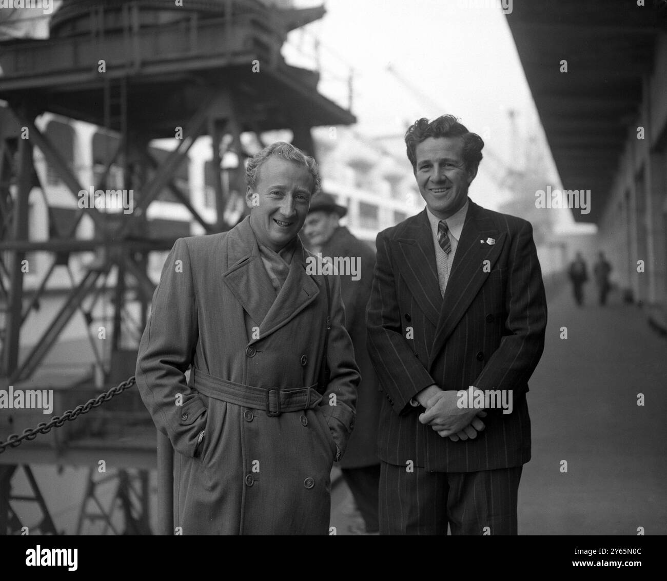 Johnny Geran (left) of Melbourne , Australian speedway rider who is to ...
