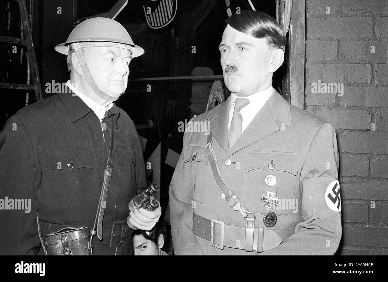 Old foes meet again - at Tussauds London : Face to face ......Sir ...