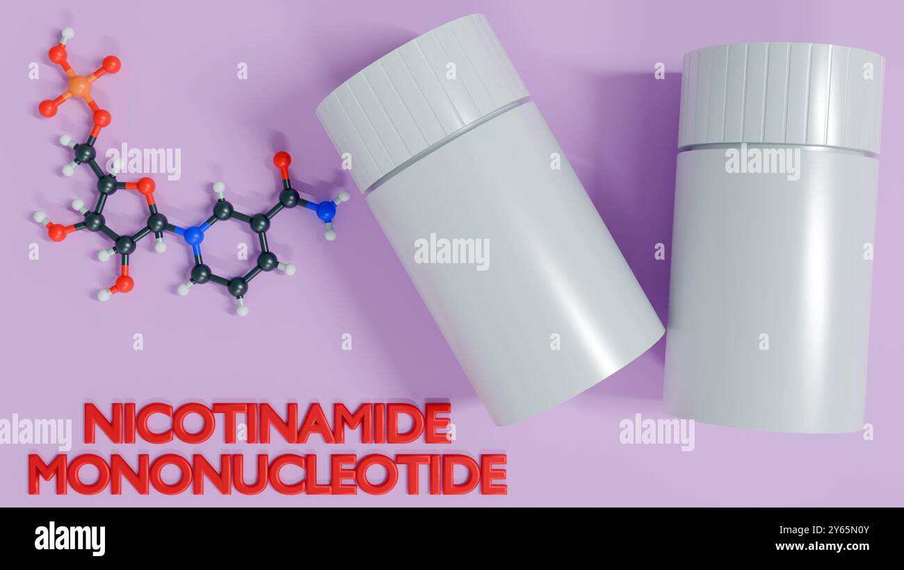 3d rendering of two white cylindrical containers. Next to them is a 3D ...