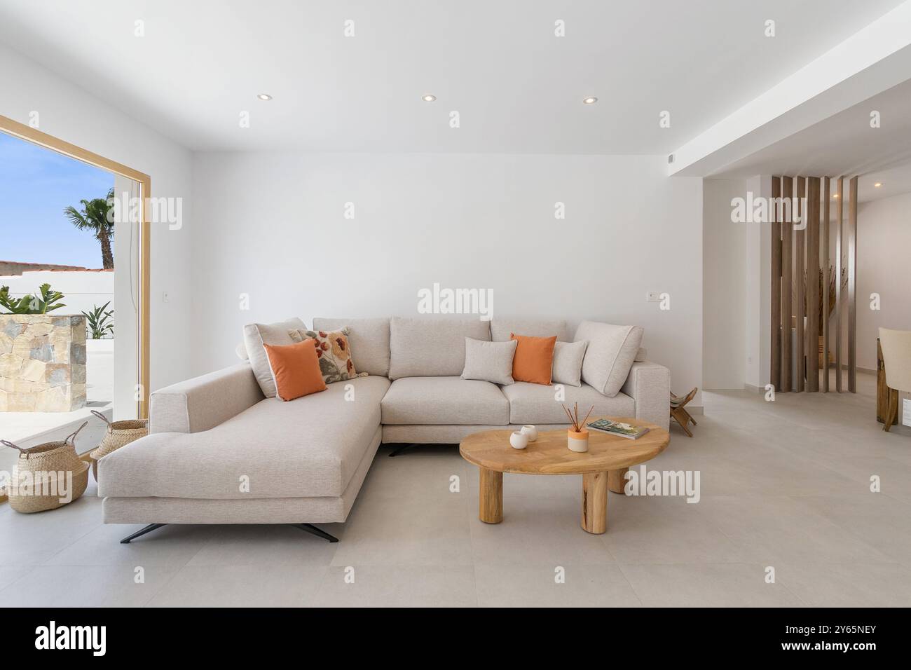 Featuring a spacious minimalist design within an Ibizan villa, this ...