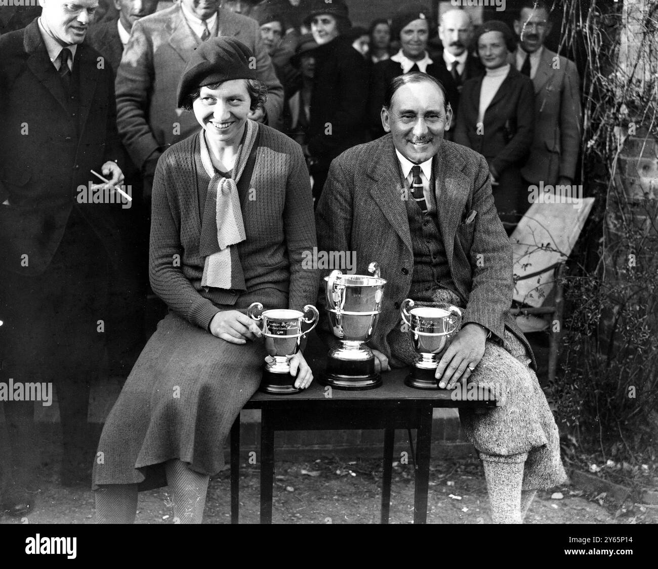 The Open Mixed Foursome Tournament at Worplesdon Golf Club . Miss Joyce Wethered , who wins this ...