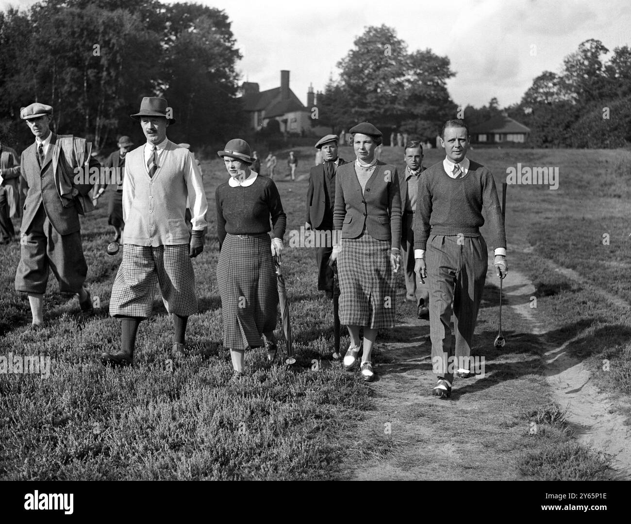The Open Mixed Foursomes at Worplesdon Golf Club . From left to right ...