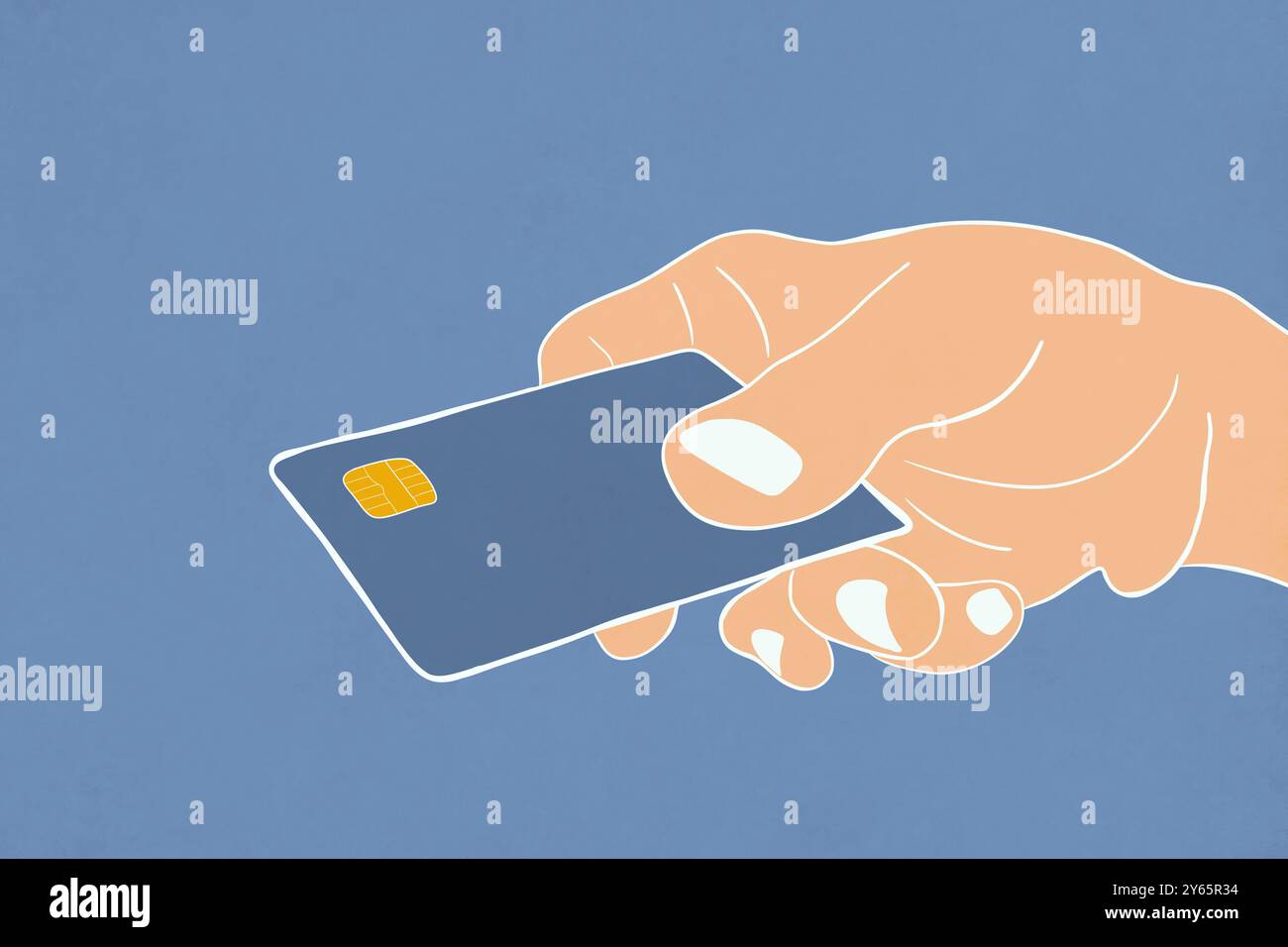 A simplistic yet captivating illustration of a human hand gently ...