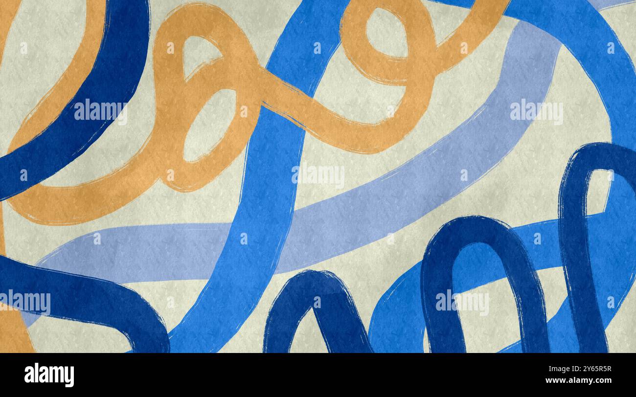 An illustration featuring intertwining curvy lines in varying shades of ...