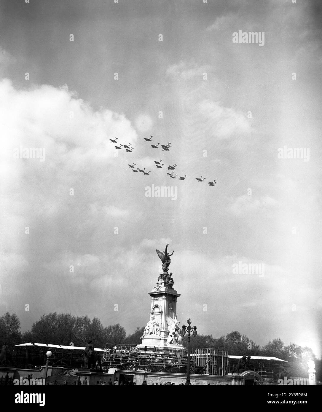 RAF rehearses coronation flypast . Aircraft of the Royal Air Force seen ...