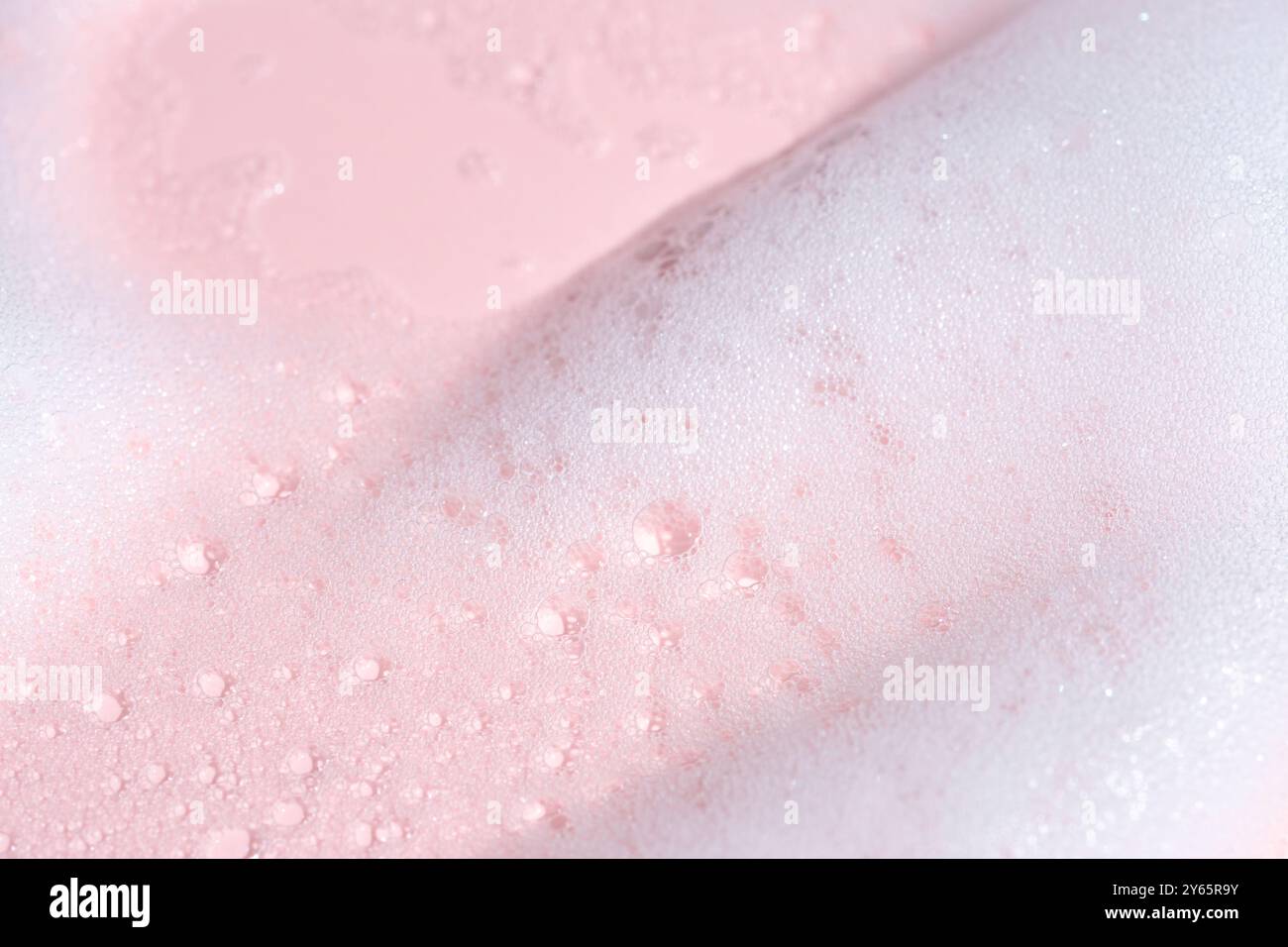 High-resolution image capturing the delicate texture of a pink, foamy ...