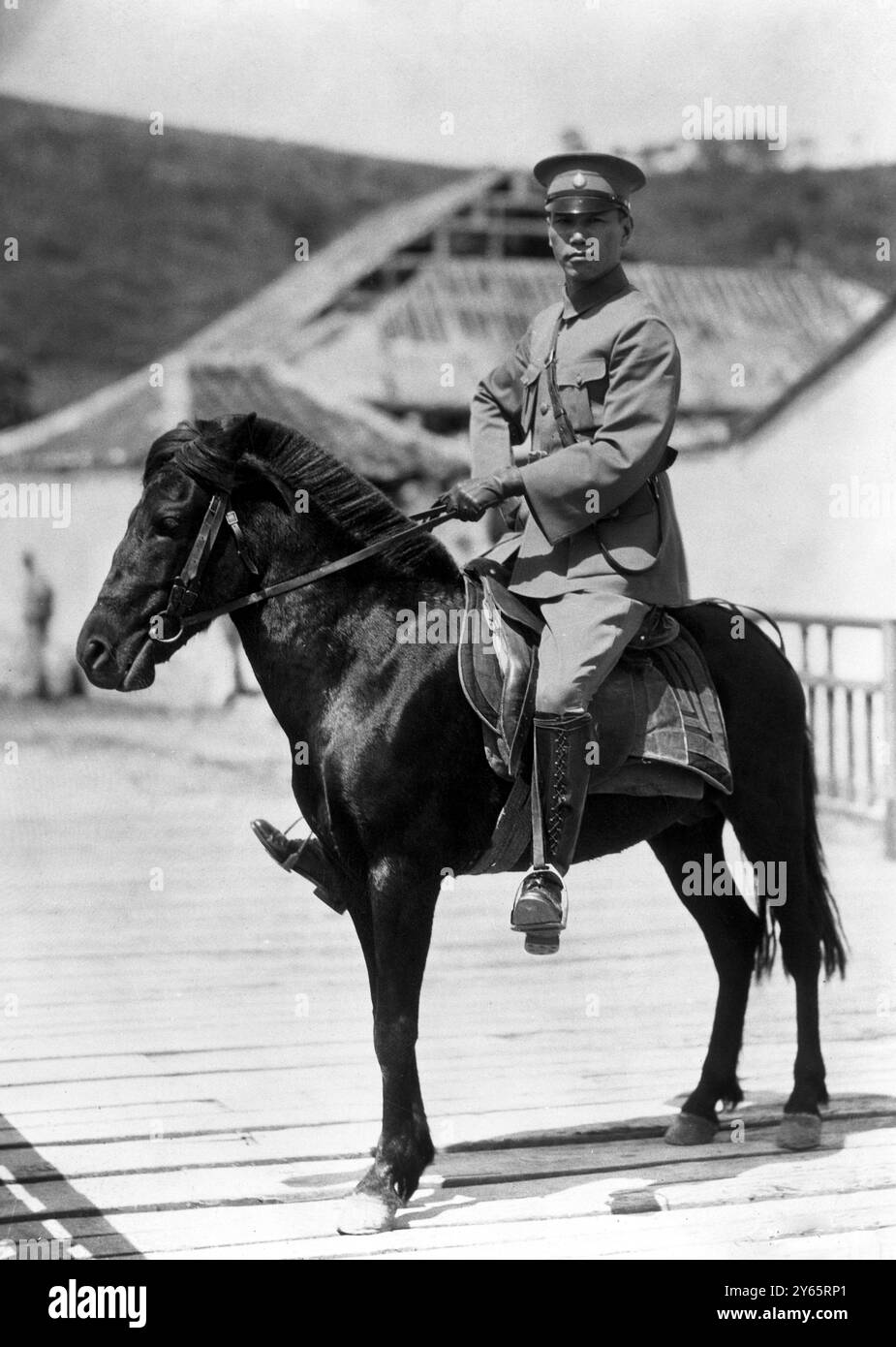 General Chiang Kai-Shek Nationalist General , mounted on his iminutive ...