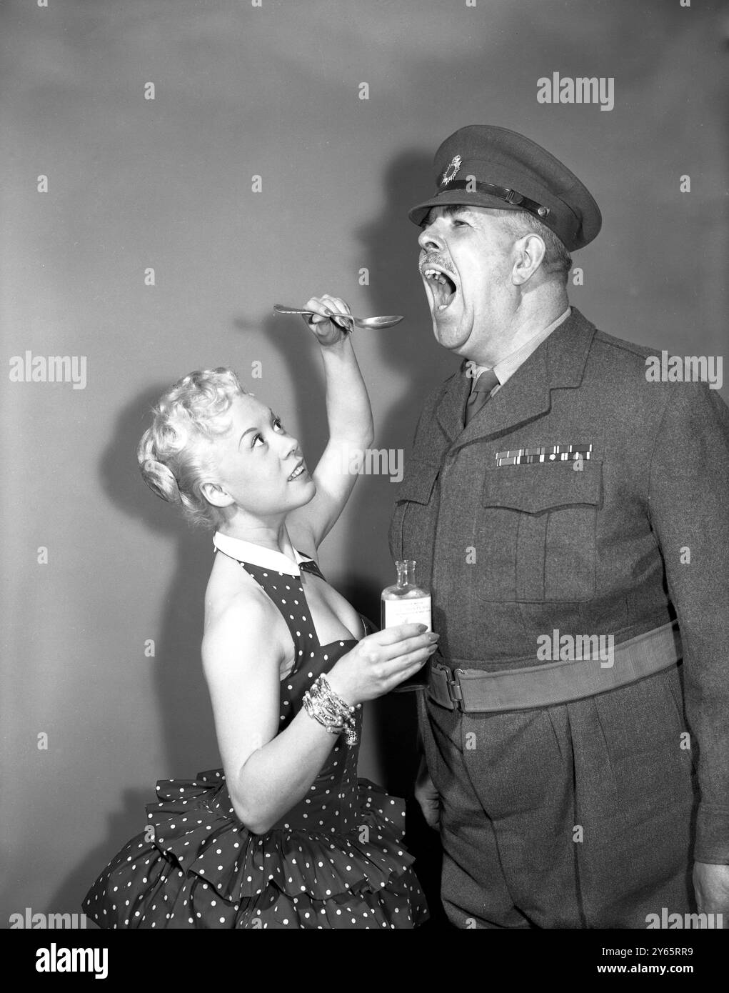 Dosing the Army ' s loudest voice . Regimental Sergeant Major Brittain ...