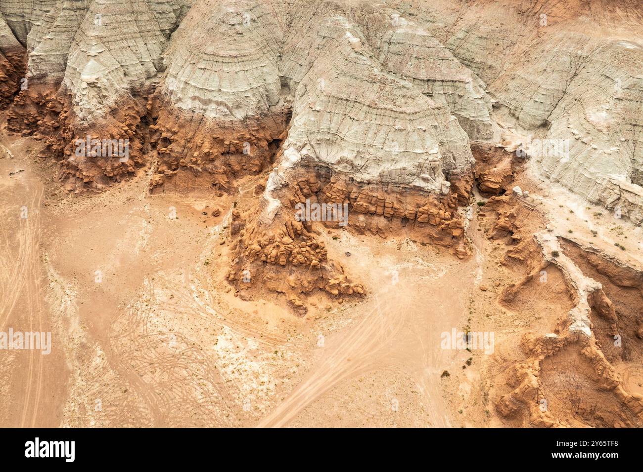 Aerial image capturing the complex textures and erosion patterns of ...