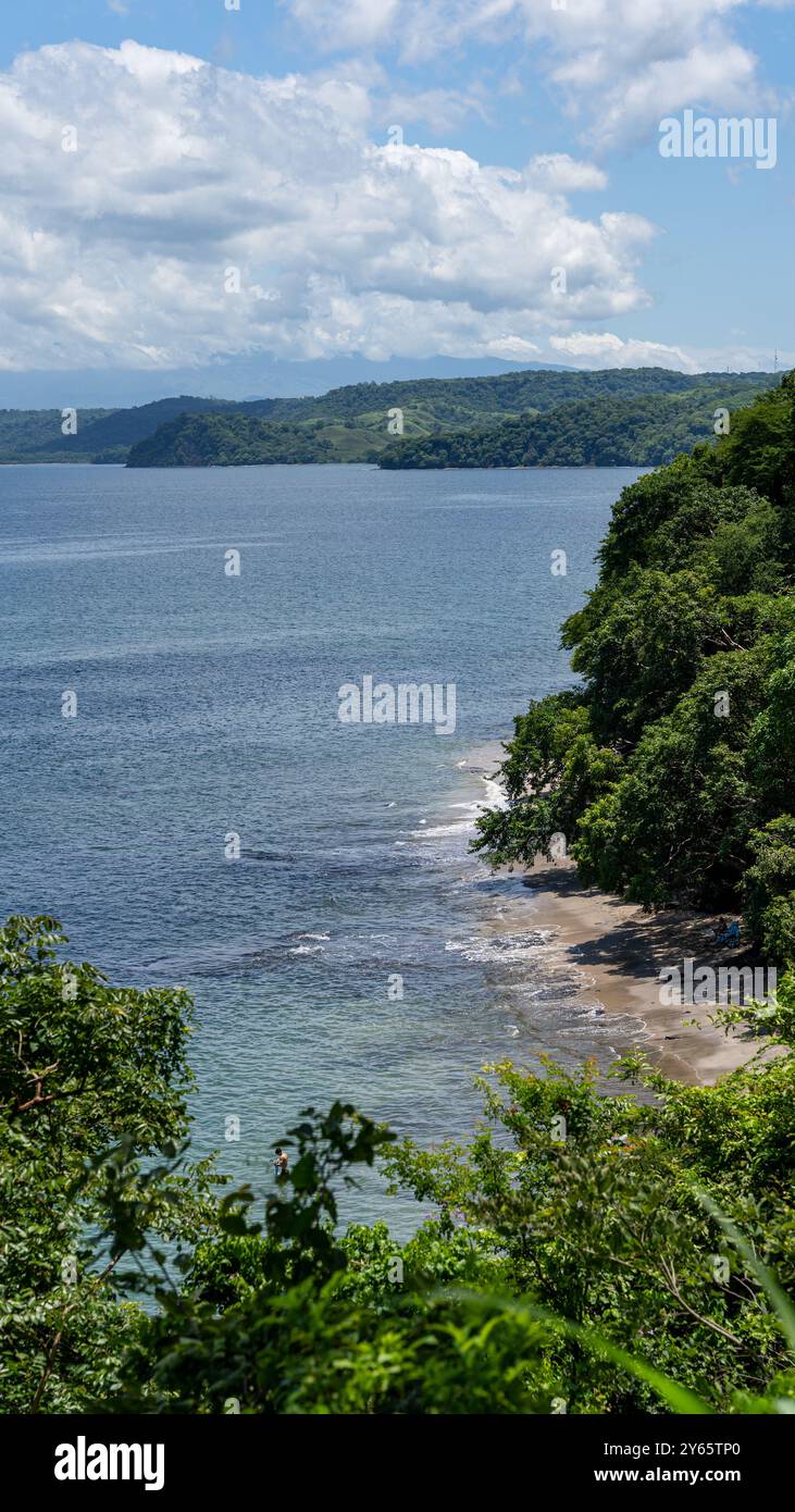 Scenic landscape of the tranquil coast and lush greenery in the Gulf of ...